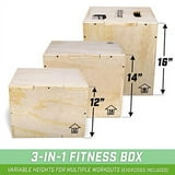 GoSports Fitness Launch Box | 3-in-1 Adjustable Height | Wood Plyo Jump ...