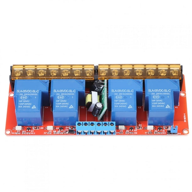 AC 100-250V 30A 4 Channel Relay High Low Level Trigger Module - Walmart.ca