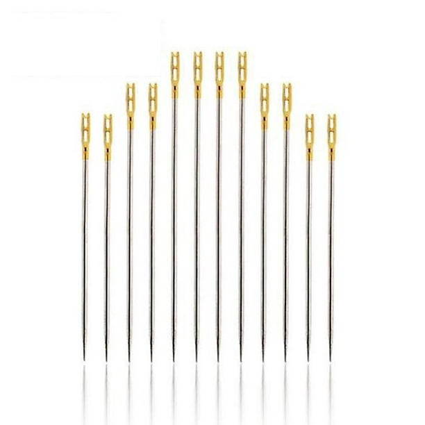 ShenFei Golden Tail 12 Pieces Easy Threading Needles Blind Needles Open ...