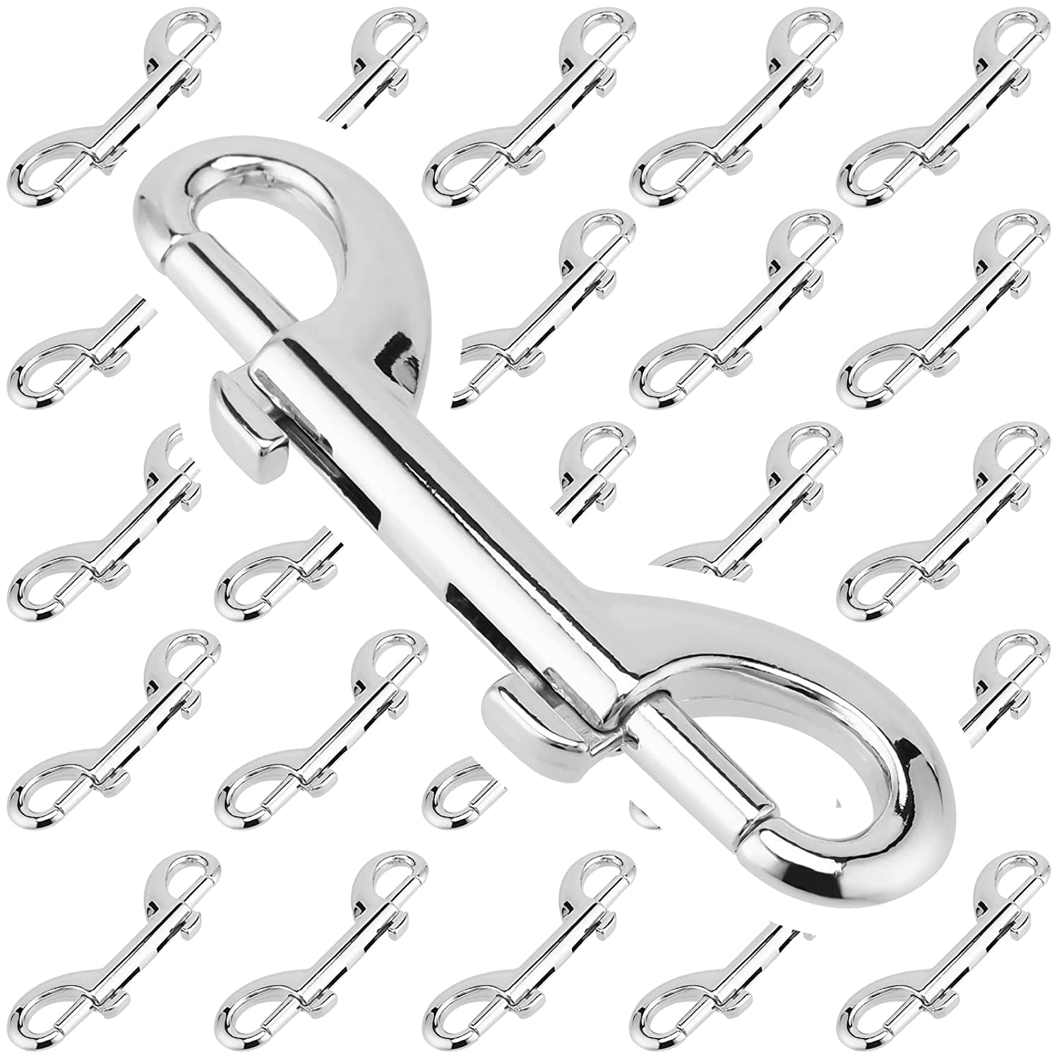 25 Pack 3.5 Inch Double Ended Bolt Snap Hook, Zinc Alloy Double Trigger ...