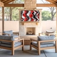 Abstract Wave Line Outdoor TV Cover 40 to 43 inch Gray Red Black Stripe ...