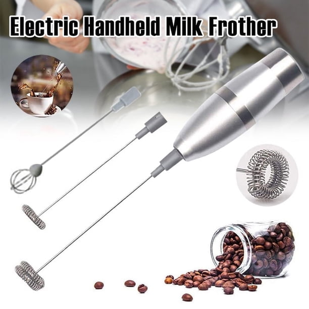 Electric Handheld Milk Frother Hand Matcha Whisk Drink Mixer Stainless ...