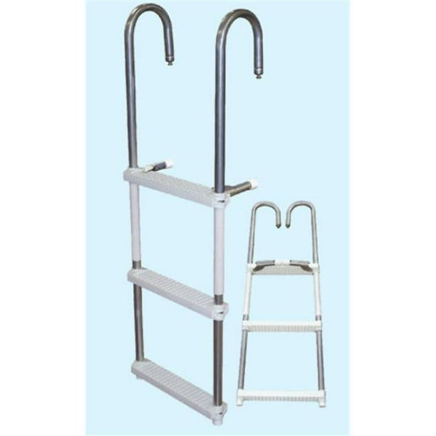 JIF Marine DMM3 3 Step Pontoon Swim Ladder - Walmart.com