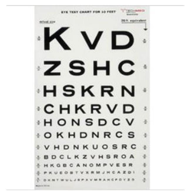 Illuminated Eye Chart-Snellen - 10 ft. Distance - Walmart.com