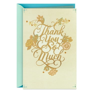Hallmark Blank Thank You Notes, Rustic Woodgrain Floral, 40 ct ...