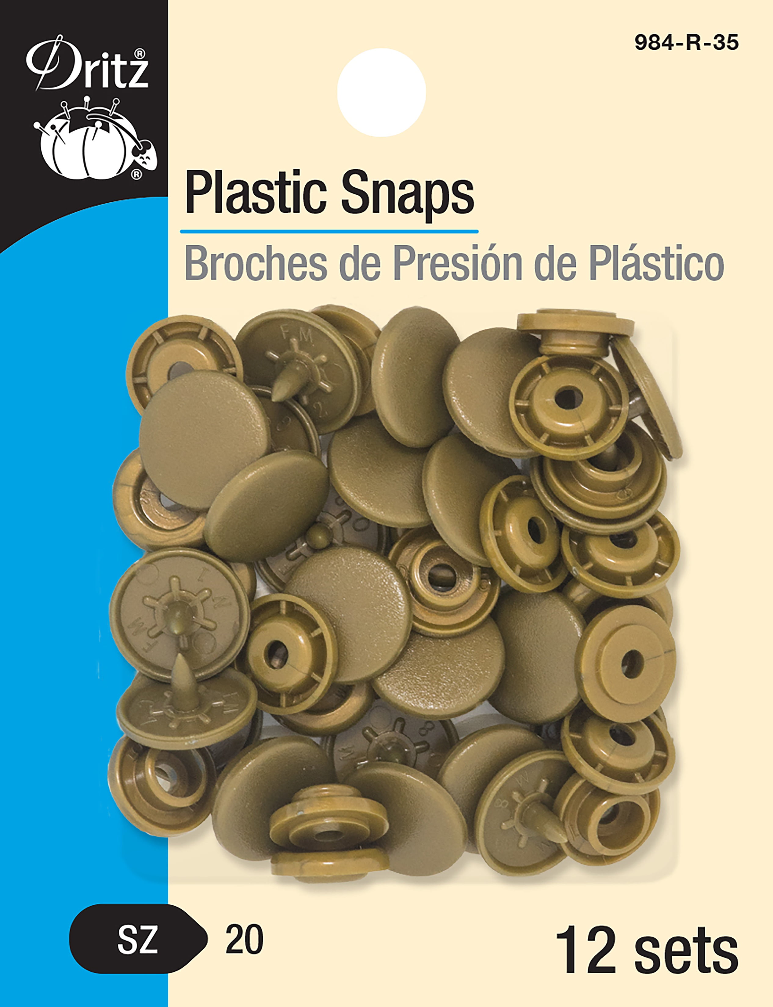 Dritz Snaps Plastic Size 20 Round Gold | Walmart Canada