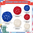 16 Pcs Red White and Blue Rattan Balls 4th of July Vase Filler Wicker ...