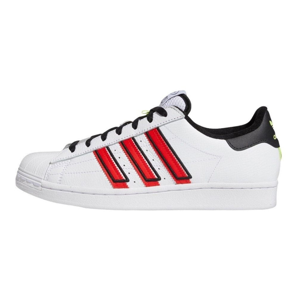 Tenis Adidas Superstar Blanco con Lineas rojas GX6026 | Walmart en línea