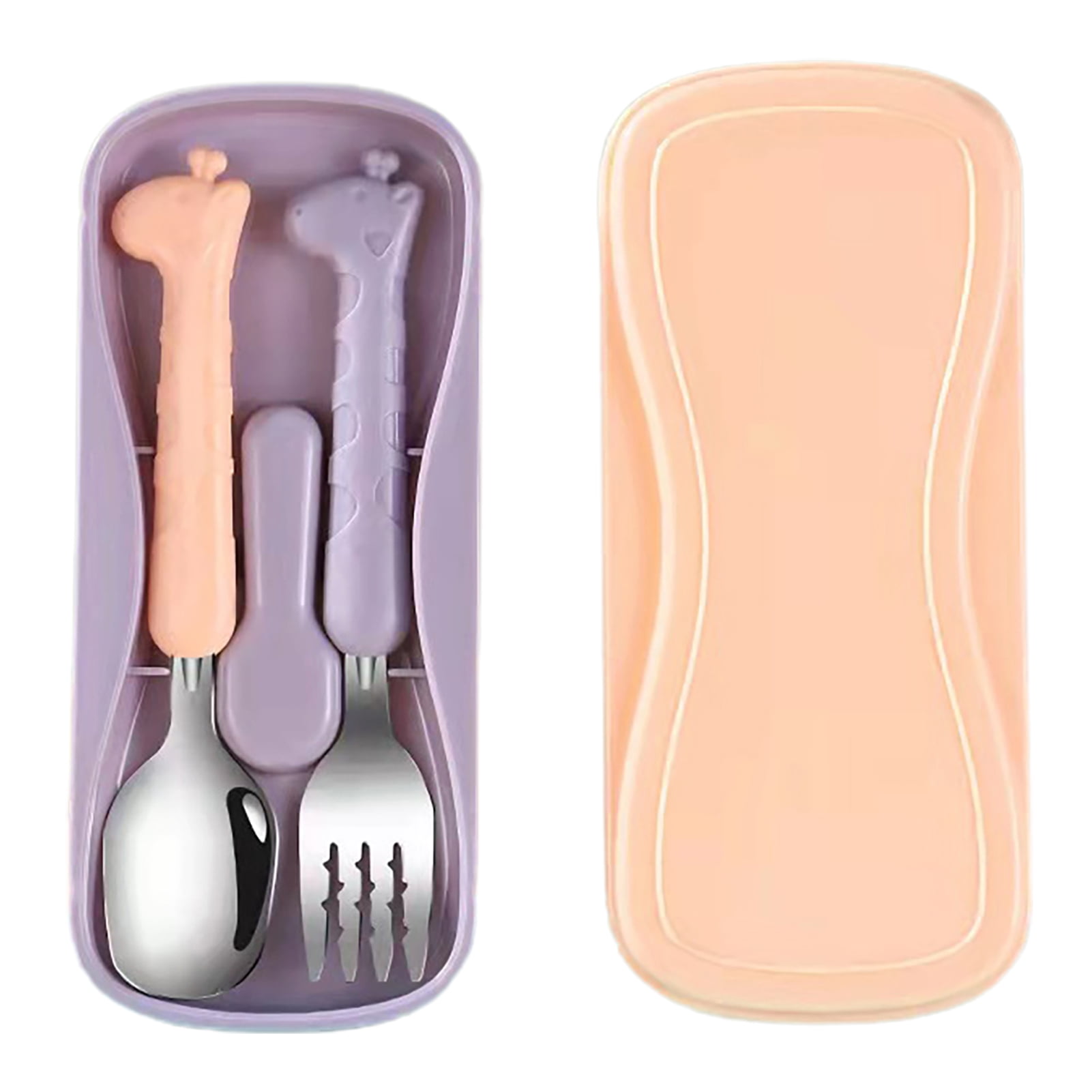 Hloma 1 Set Children Cutlery Non-slip with Storage Case Educational ...