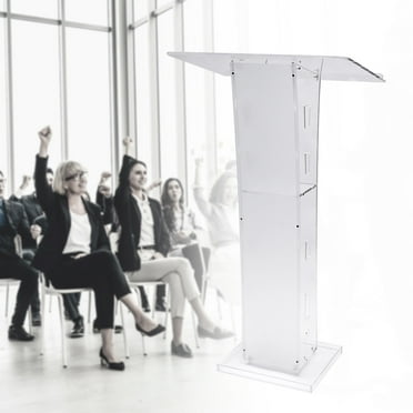 VIVO Acrylic 27" Multi-Purpose Podium Stand with Sleek Black Design ...