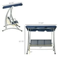 Outsunny Three-Person Porch Yard Outdoor Swing Chair with Canopy Top for Adults - Walmart.com