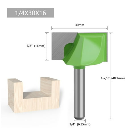 BTOER Cleaning Bottom Router Bit 6.35mm Shank Milling Cutter Engraving ...