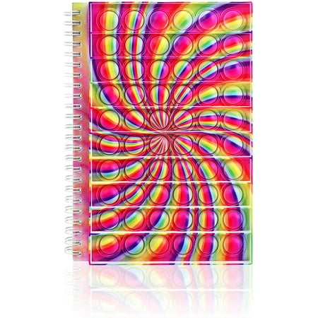 Pop It Notebook, A5 Notebook Spiral with College Ruled Paper, Portable ...