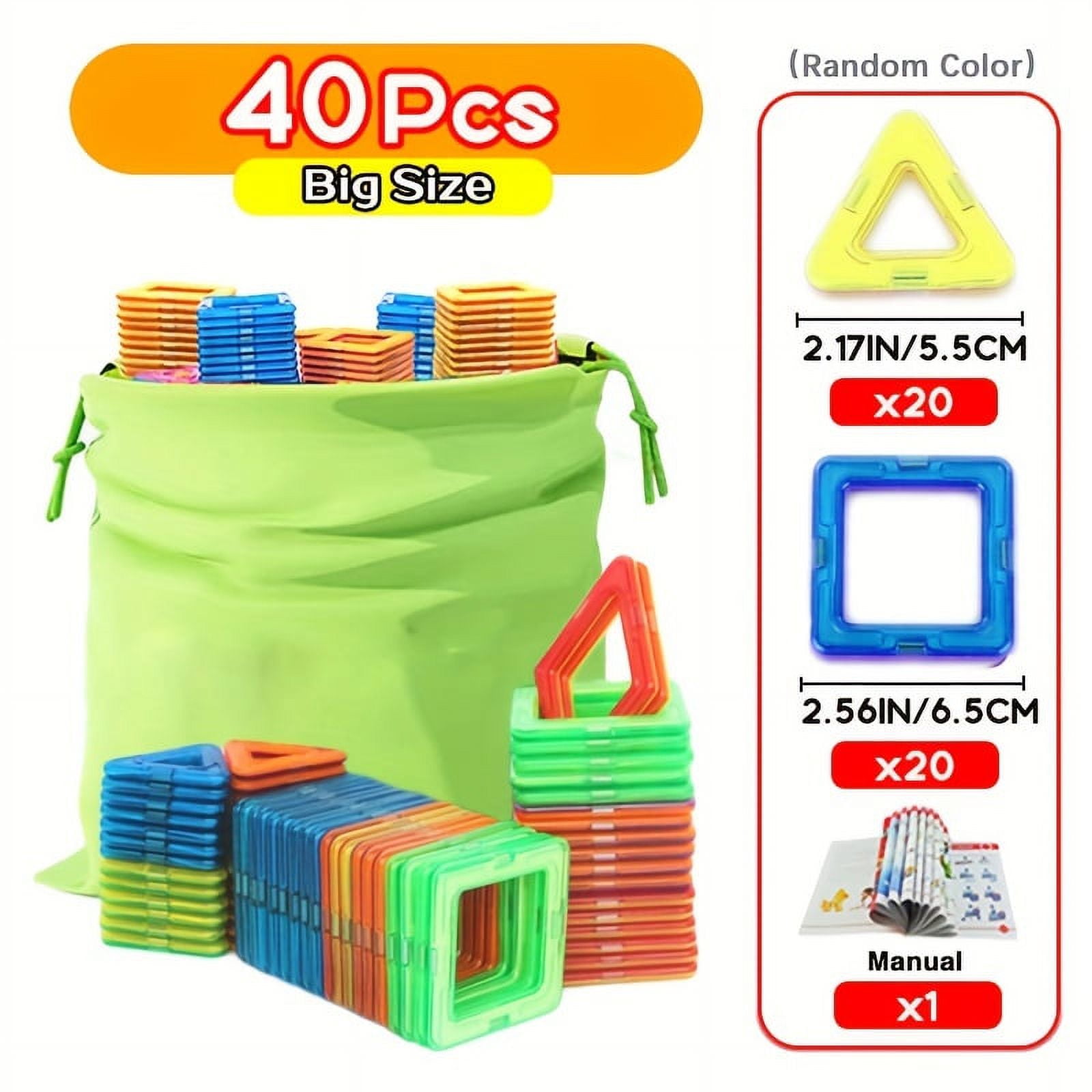 Large Size Magnetic Building Blocks DIY Designer Magnet Toy Educational ...