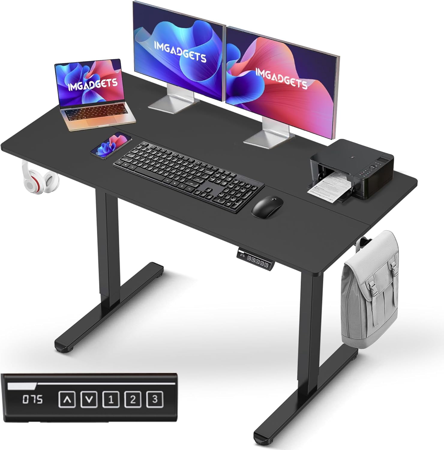 Electric Standing Desk, 47x24 Inches Height Adjustable, 2026 6th Gen ...