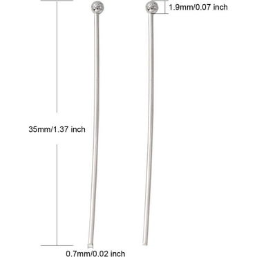 200Pcs Flat Head Pins for Jewelry Making 70mm Stainless Steel Flat Head ...