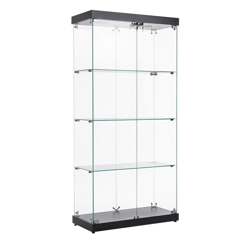 Walmart Glass Display Cabinets Walmart Black Glass Cabinet | TikTok