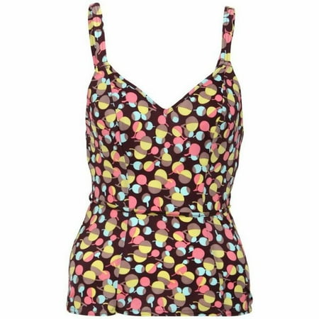 Freya Women's Polka Underwired Plunge Tankini Top Praline 30DD ...