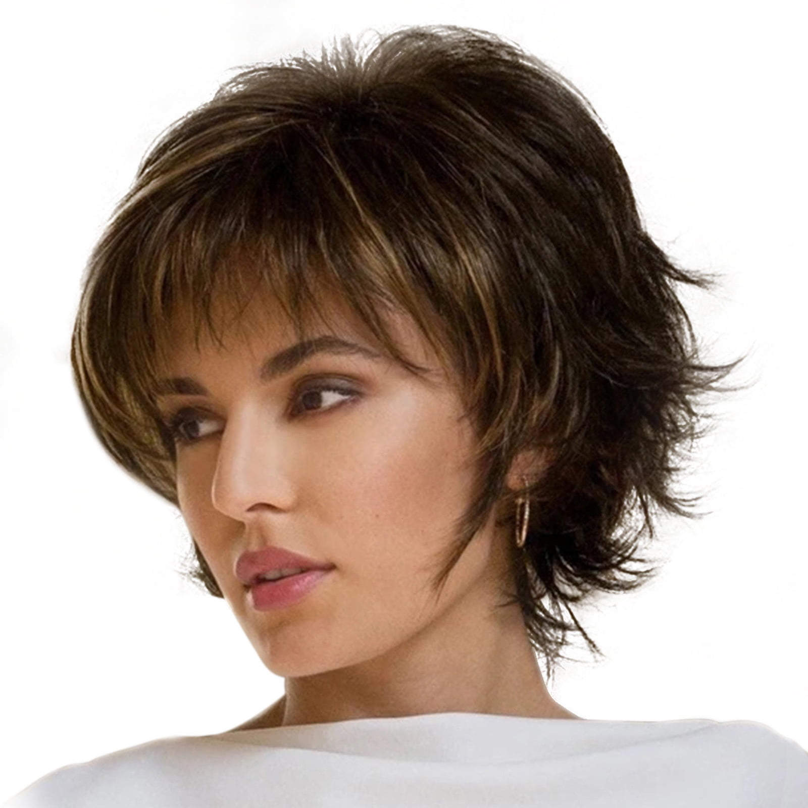 Click here for Estink Hair Short Hair Wigs With Bangs Layered Wav... prices