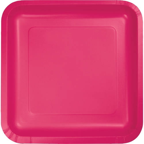 9" Square Disposable Paper Dinner Plates, 18 Pack - Walmart.com