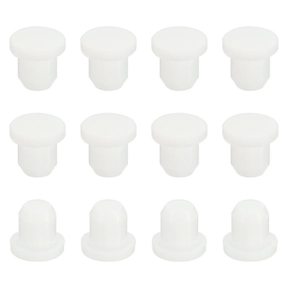 Uxcell 10mm to 15mm w Hole Rubber Tapered Plug for Lab Home Black 20 ...