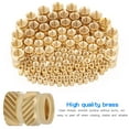 HSEAMALL 390PCS Threaded Insert Knurled Brass Nuts,M2 M2.5 M3 M4 M5 M6 ...