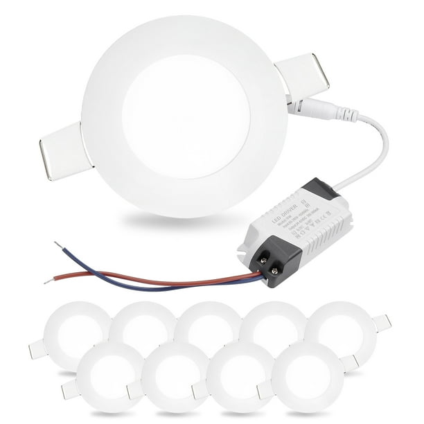 DELight 10 Pack 3 Inch LED Recessed Light Ultra-thin Ceiling Light ...