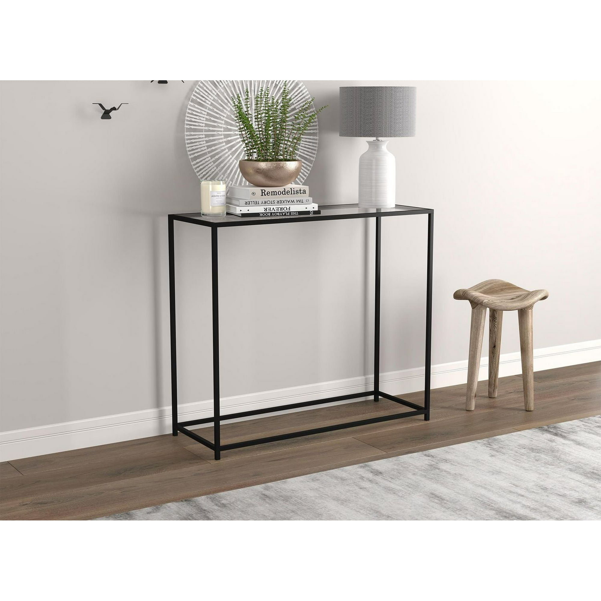 Click here for Safdie & Co. Console Table 31l Glass Black Metal prices