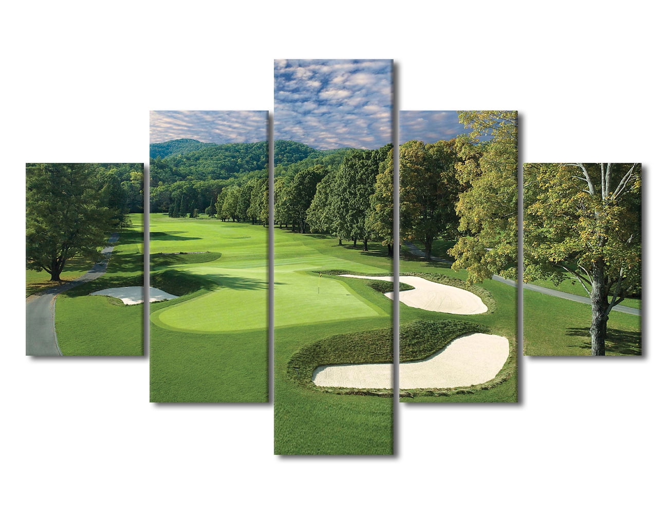 TISHIRON 5PCS Framed Canvas Wall Art Set,60"x40" American Golf Course Canvas Art Decor - Walmart.com