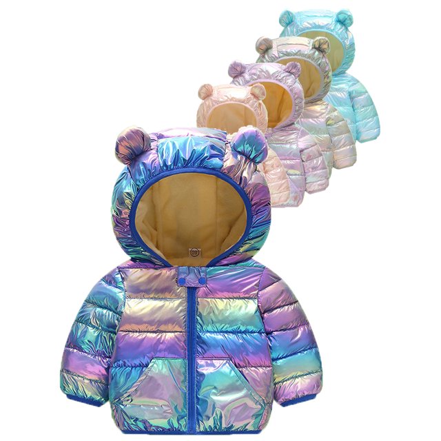 Baby Boys Girls Light Coats Toddler Kids Warm Jacket Outerwear Hooded Padded Snowsuit 0-4Y ...