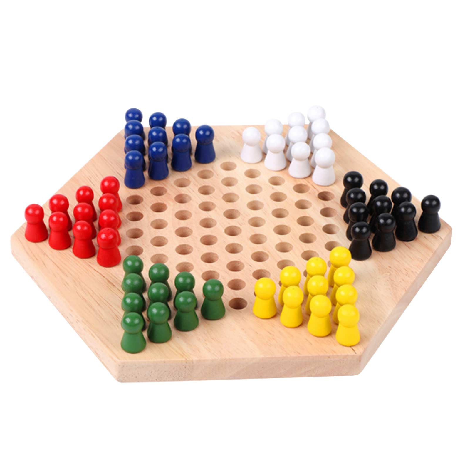 Pannow Children'S Hexagonal Checkers Model Building Toys Multicolor ...