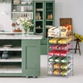 7-Tier Can Rack Dispenser, Metal Storage Organizer for Pantry, Kitchen ...