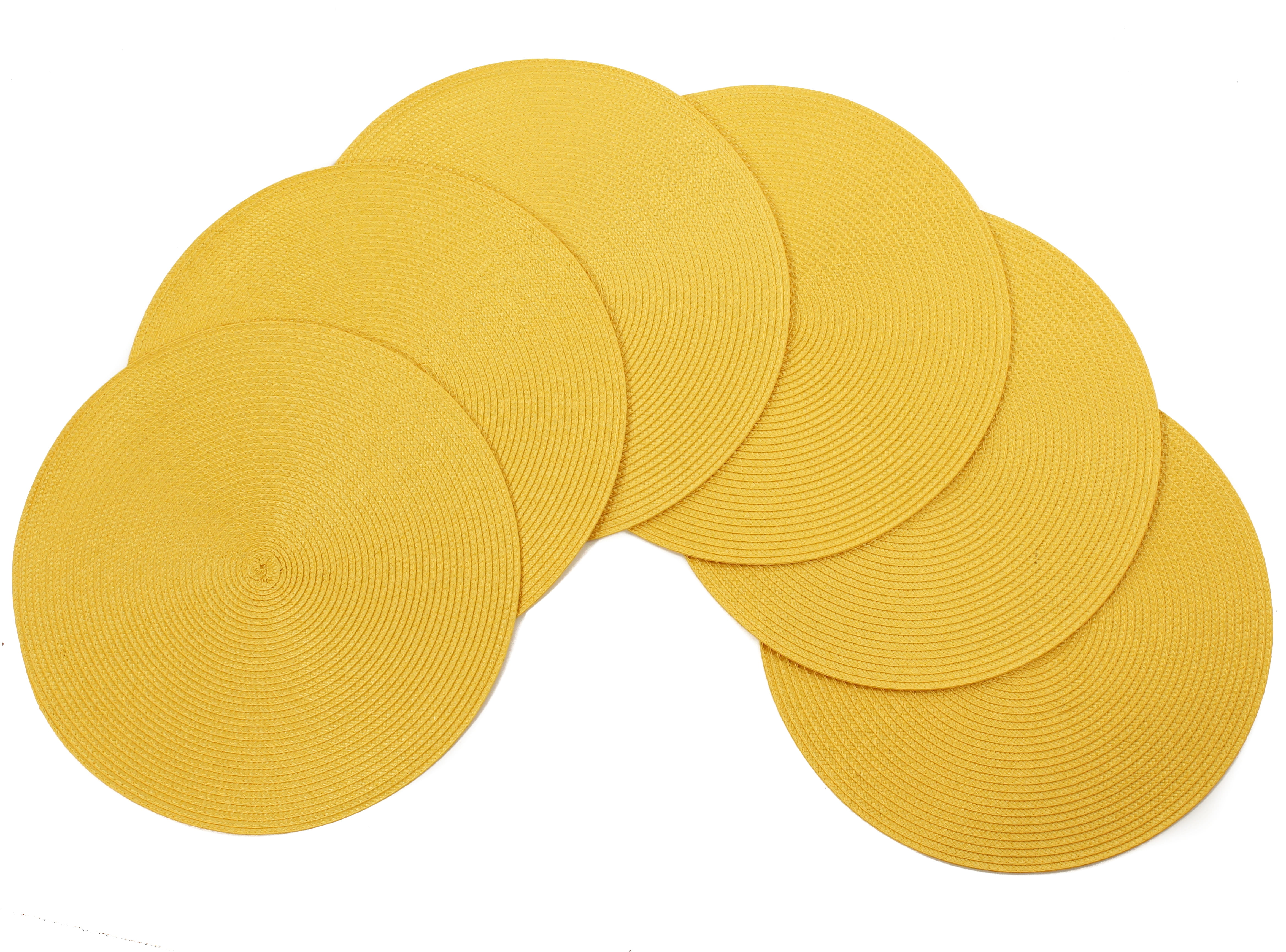 Venice Collections Vienna Woven Spiral Table Placemats 15 Inches Round ...