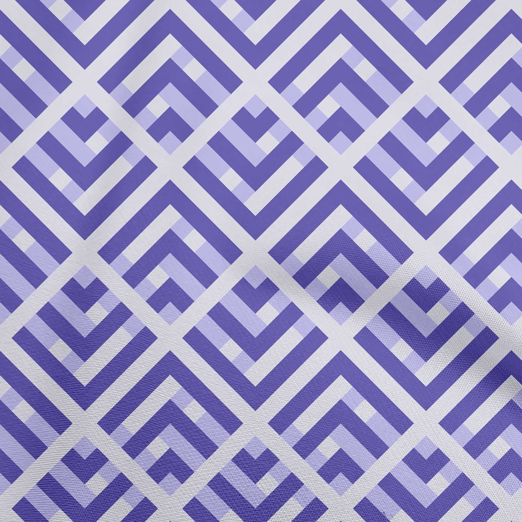 oneOone Viscose Chiffon Violet Fabric Geometric Dress Material Fabric ...