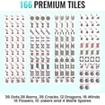 Mahjong Set with 166 White Tiles, 4 Colored Racks, and Travel Carrying ...