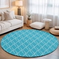 3ft Area Rug,Modern Geometric Wave Stripes Blue Washable Large Rugs ...