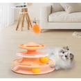 3 IN 1 Cat Toy 3 Tier Tower Interactive Ball Toy With 2 Moving Balls ...