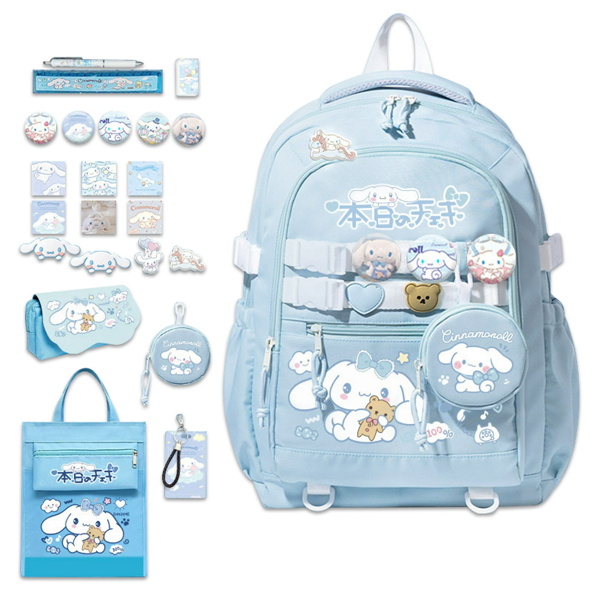 Click here for Roffatide Cinnamoroll Kawaii Backpack With 12 Piec... prices