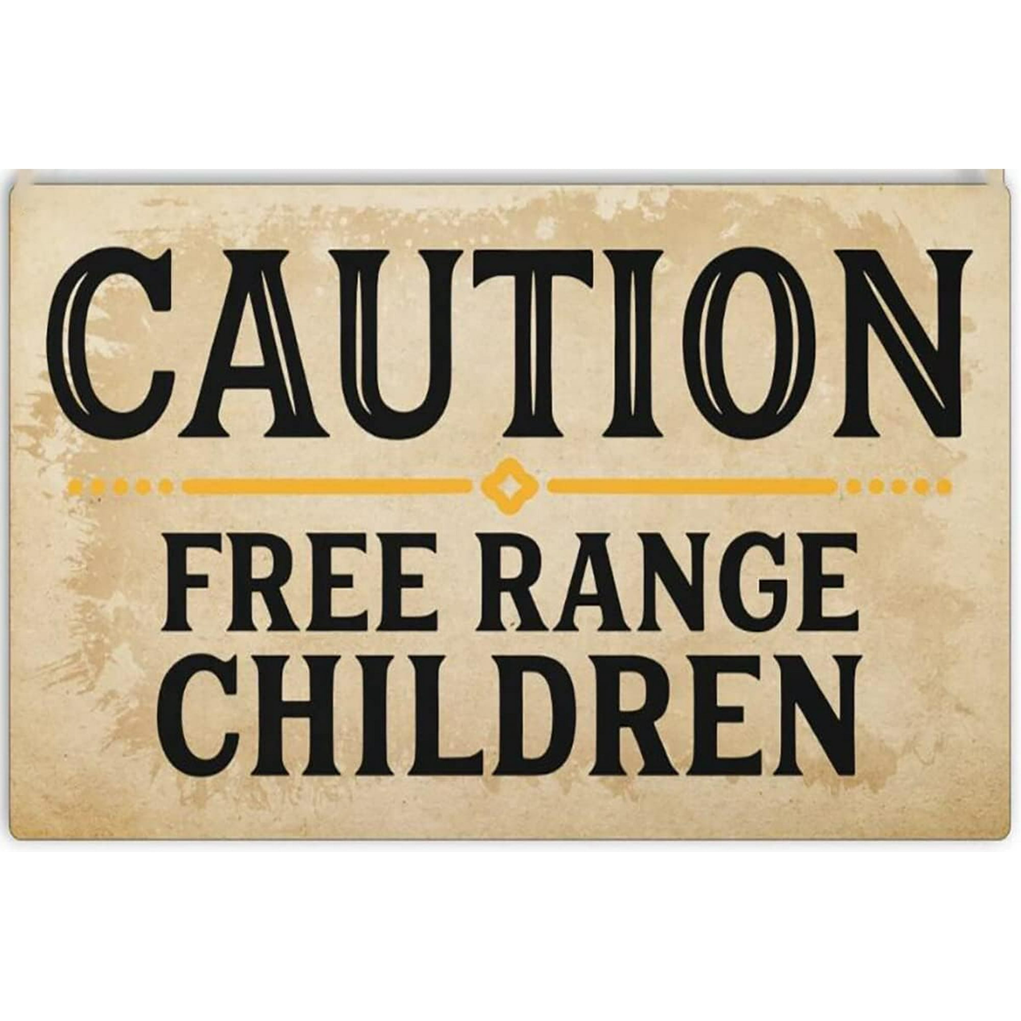 Click here for Aoevc Funny Tin Sign Caution Free Range Children F... prices