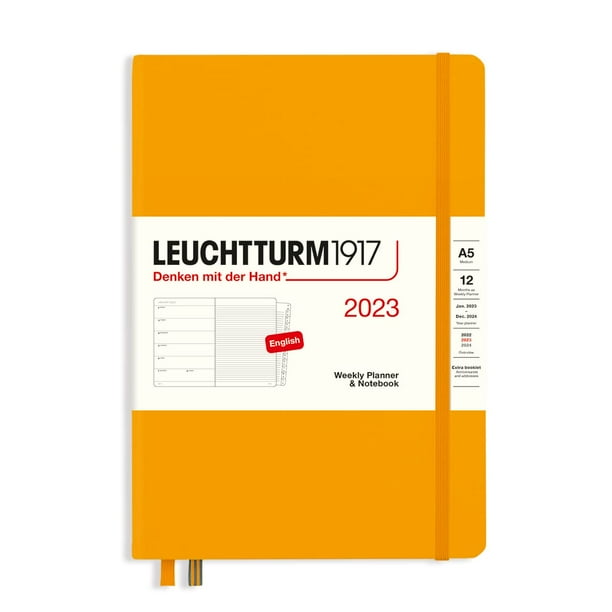 LEUcHTTURM1917 - Weekly Planner & Notebook Medium (A5) 2023 with extra ...