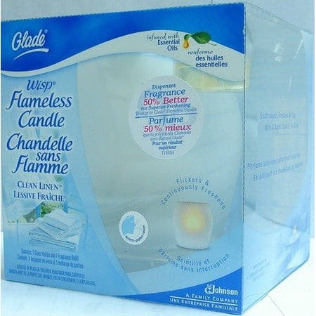 SC Johnson Inc 22969 Glade Wisp Flameless Candle - Clean Linen - Walmart.ca