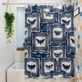 Art Country Shower Curtains for Bathroom, Vintage Retro Red Dark Blue ...