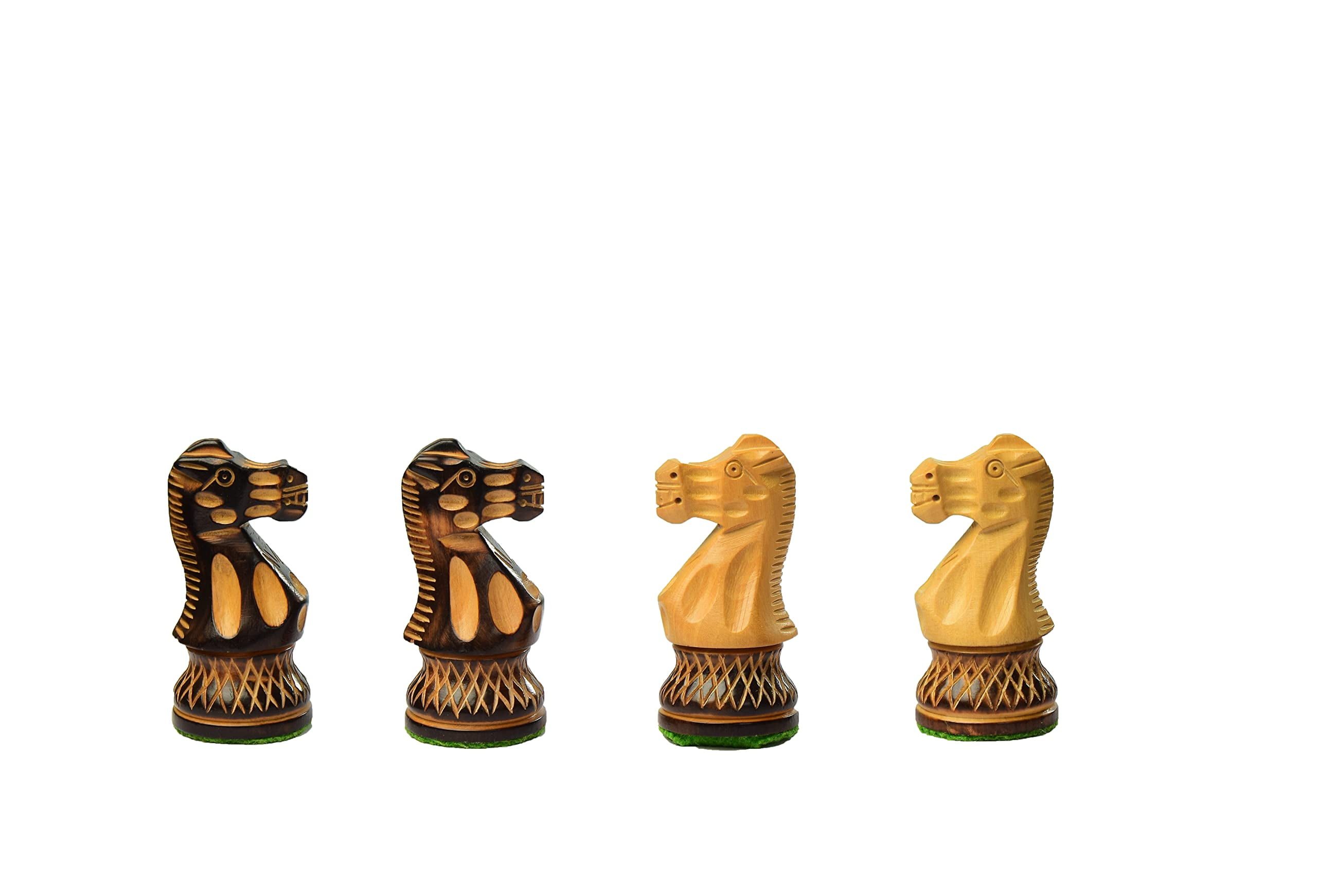 BCBESTCHESS Wooden Chess Pieces Only Handcrafted Unique Wood Chessmen ...