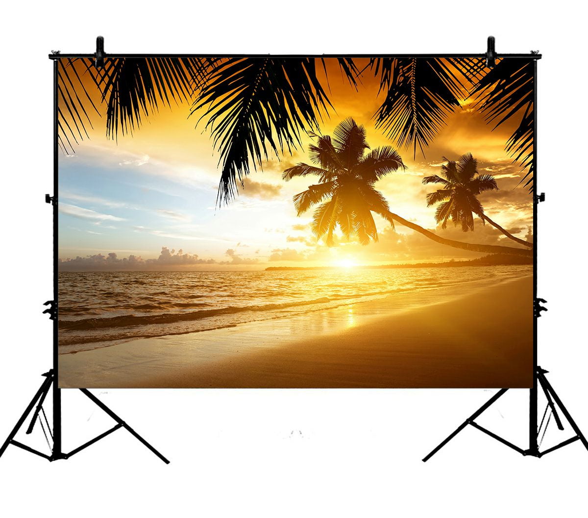 ZKGK 7x5ft Beautiful Sunset Polyester Photography Backdrop For Studio ...