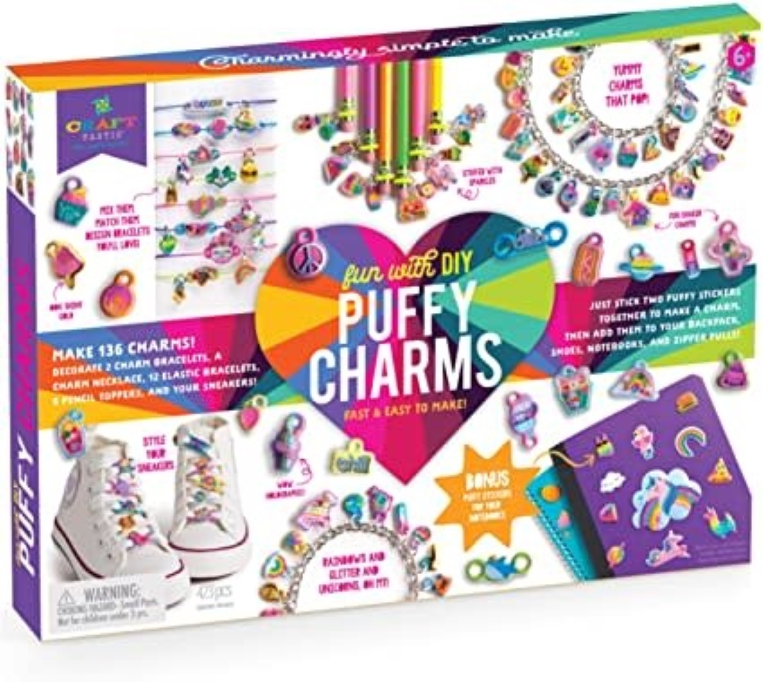 Craft-Tastic DIY Puffy Charm Palooza - DIY Jewelry Making Kit to Make ...