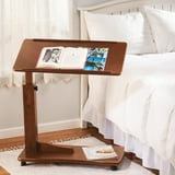 Side Accent Table, Adjustable C Shaped Design with Raised Rim, Small ...