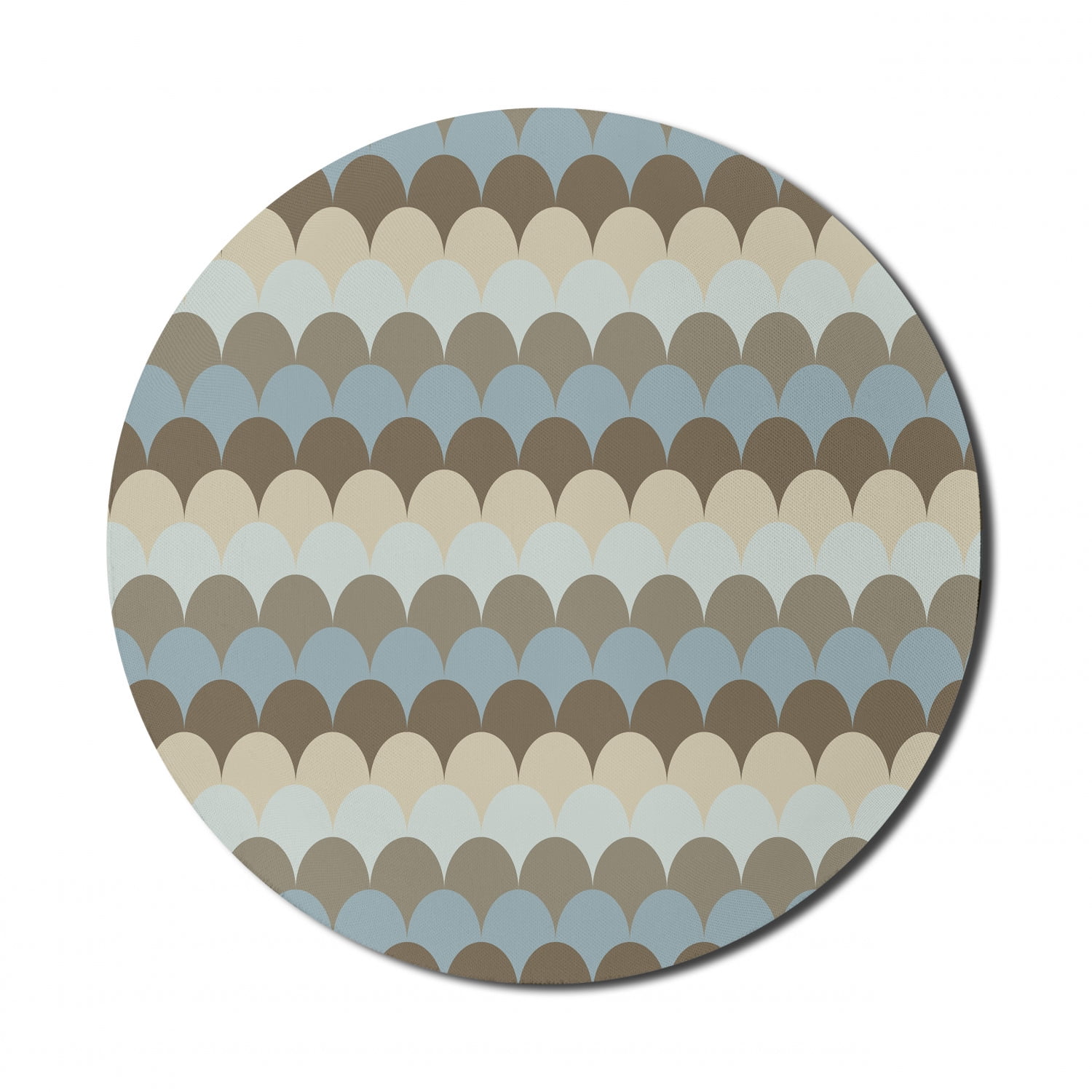 Geometric Mouse Pad for Computers, Circular Patterned Sea Concept Oval ...