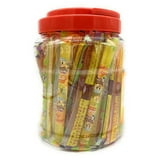 Jin Jin Ready-to-Eat Fat-Free Fruit Jelly Filled Strip Straws Candy ...