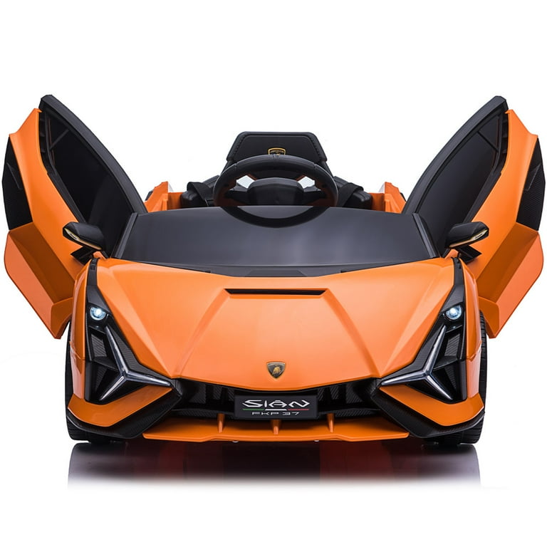 Electric Ride On Car With Remote, 12V Orange Kids Ride On