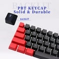 RREGER-GTSP Red and Black Keycaps 60% Percent PBT Key Cap Set with 6 ...